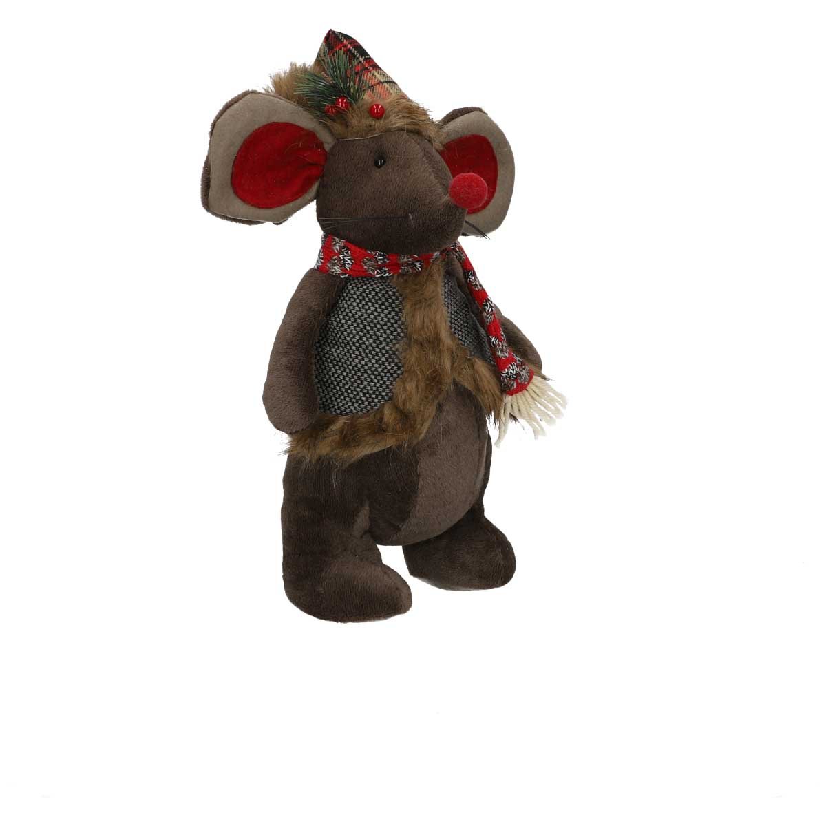 Ratón de Tela Parado con Bufanda 40 Cm East Asia