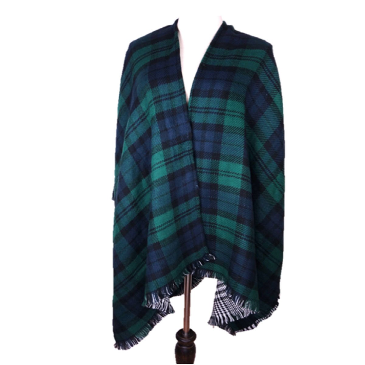 Ruana de Cuadros con Detalle en Parte Baja Urban Tree