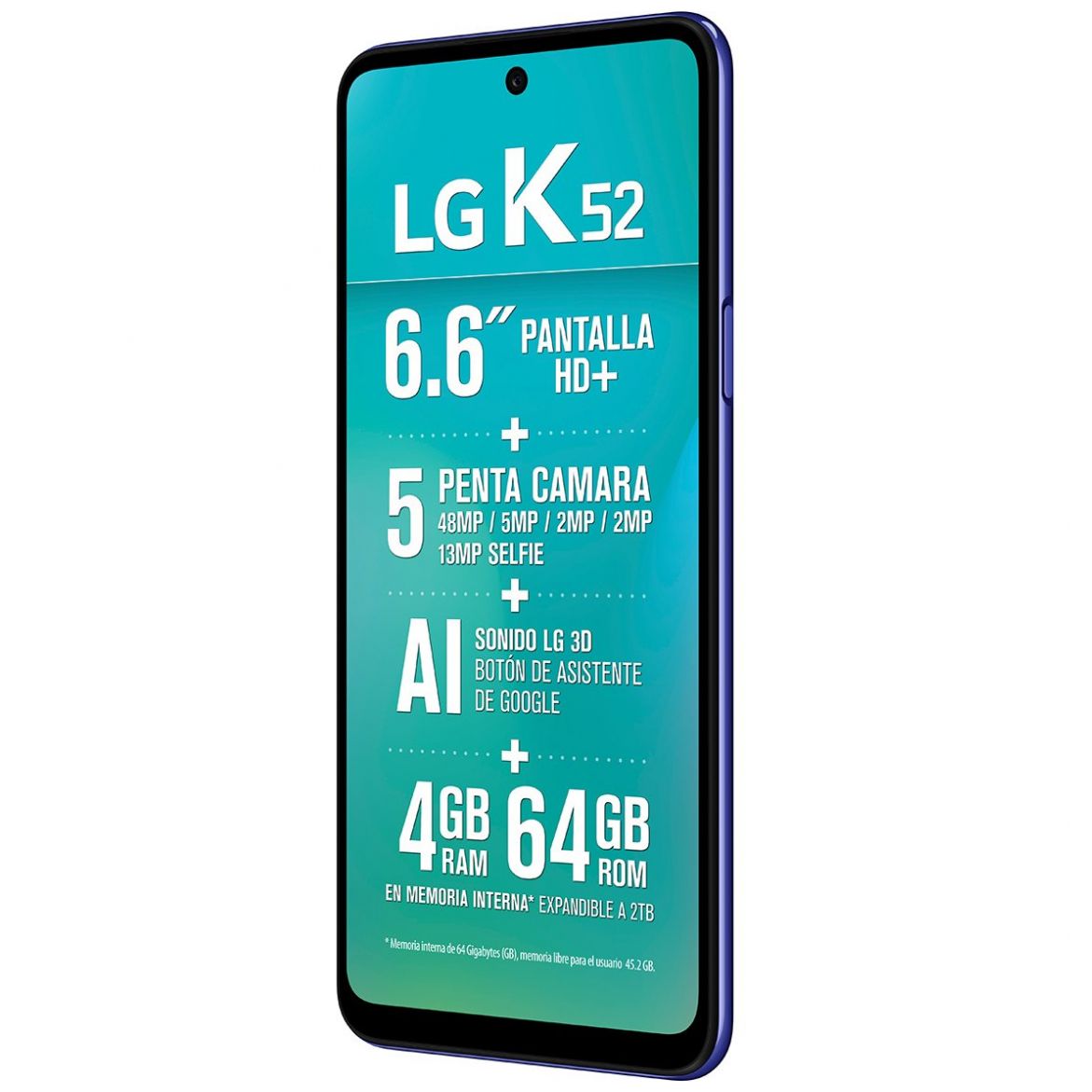 Celular Lg K52 K520Hm Color Azul R9 (Telcel)