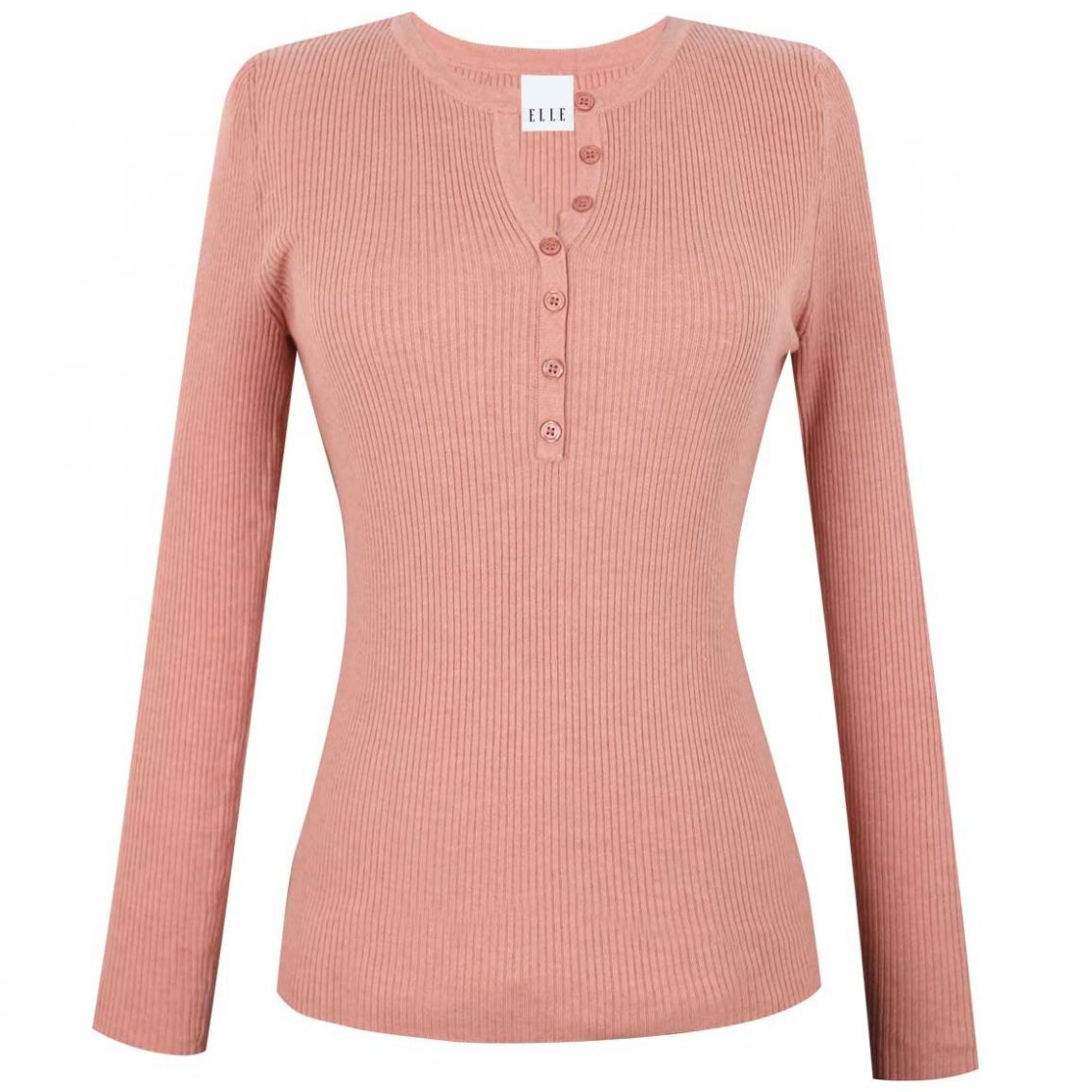 Suéter Diseño Liso Rosa Elle