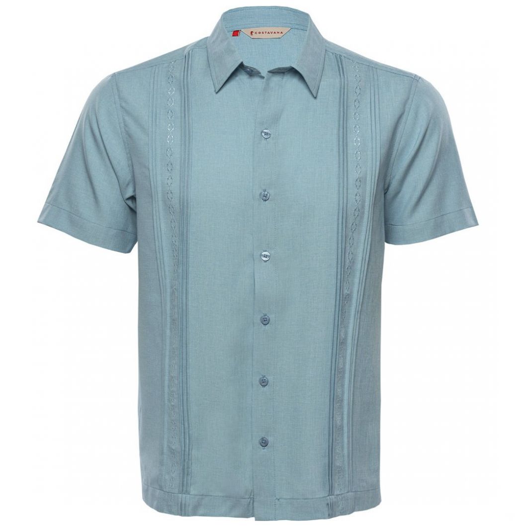 Guayabera Azul Medio Plus para Caballero Costavana