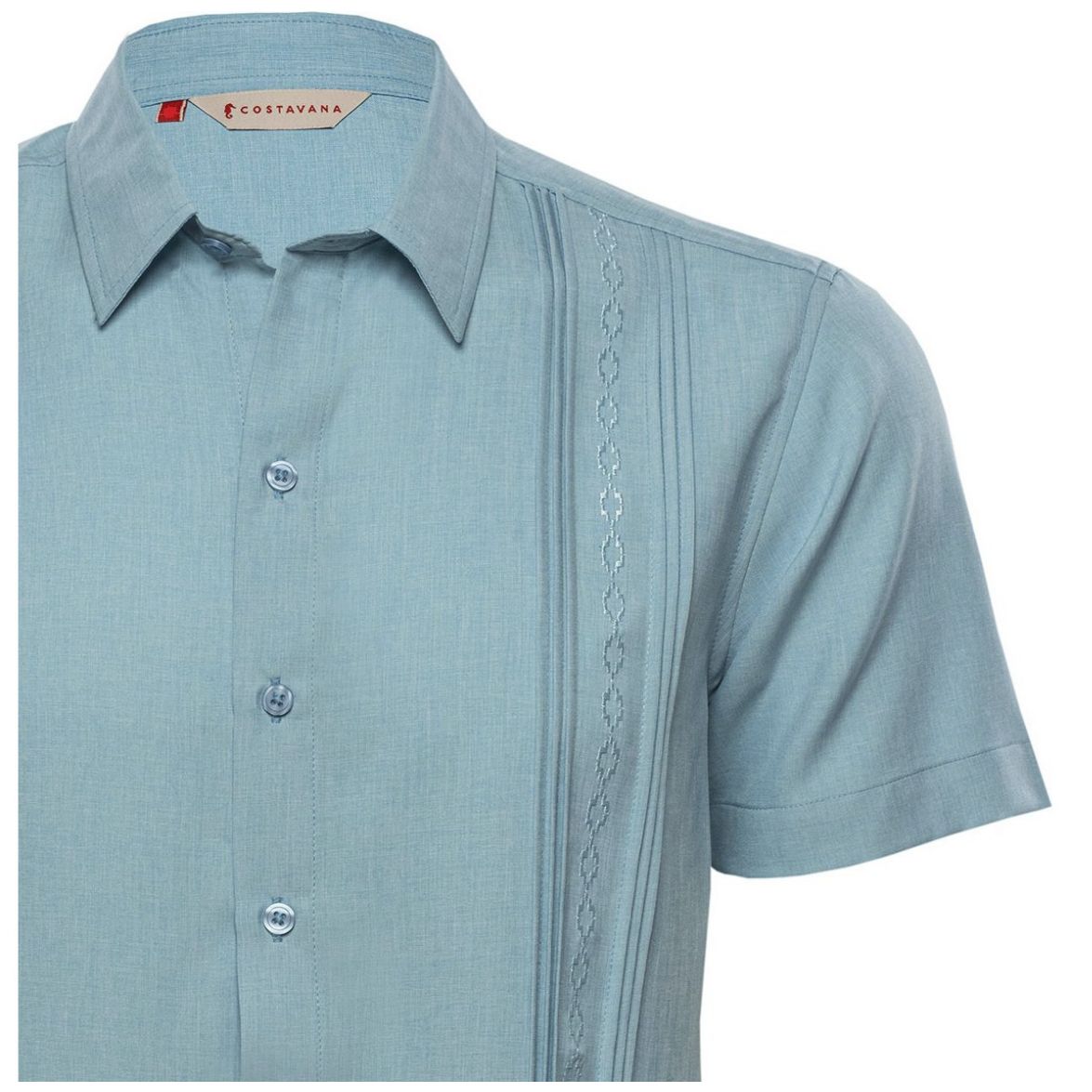 Guayabera Azul Medio Plus para Caballero Costavana