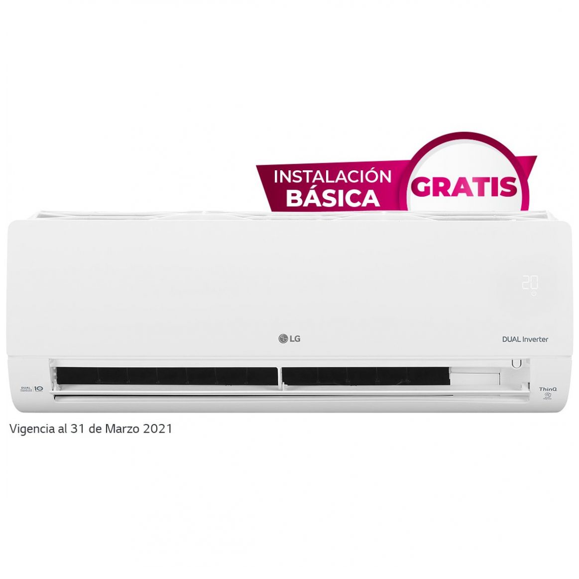 Mini Split Dual Inverter 12K Btu F/c 220V Lg