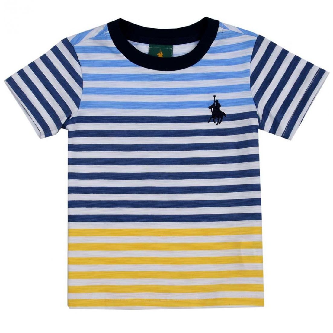 Playera a Rayas Multicolor Manga Corta para Bebé Royal Polo Club Modelo ...