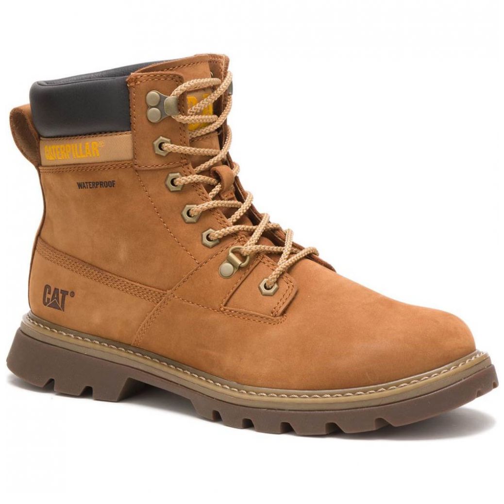 Bota de Piel Nobuck Café Cat para Hombre Modelo Elo P723800