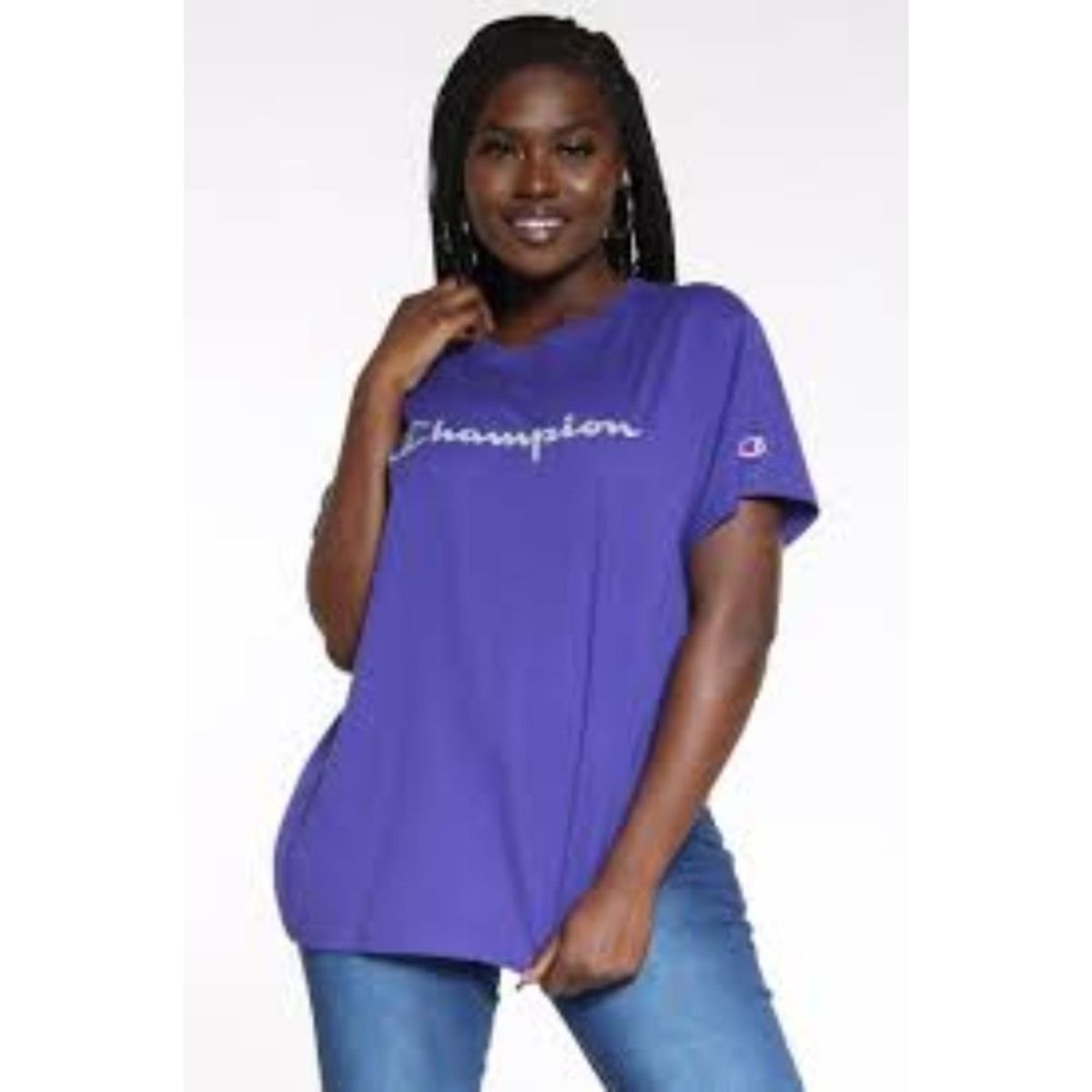 Playera Color Violet Ros Champion para Mujer