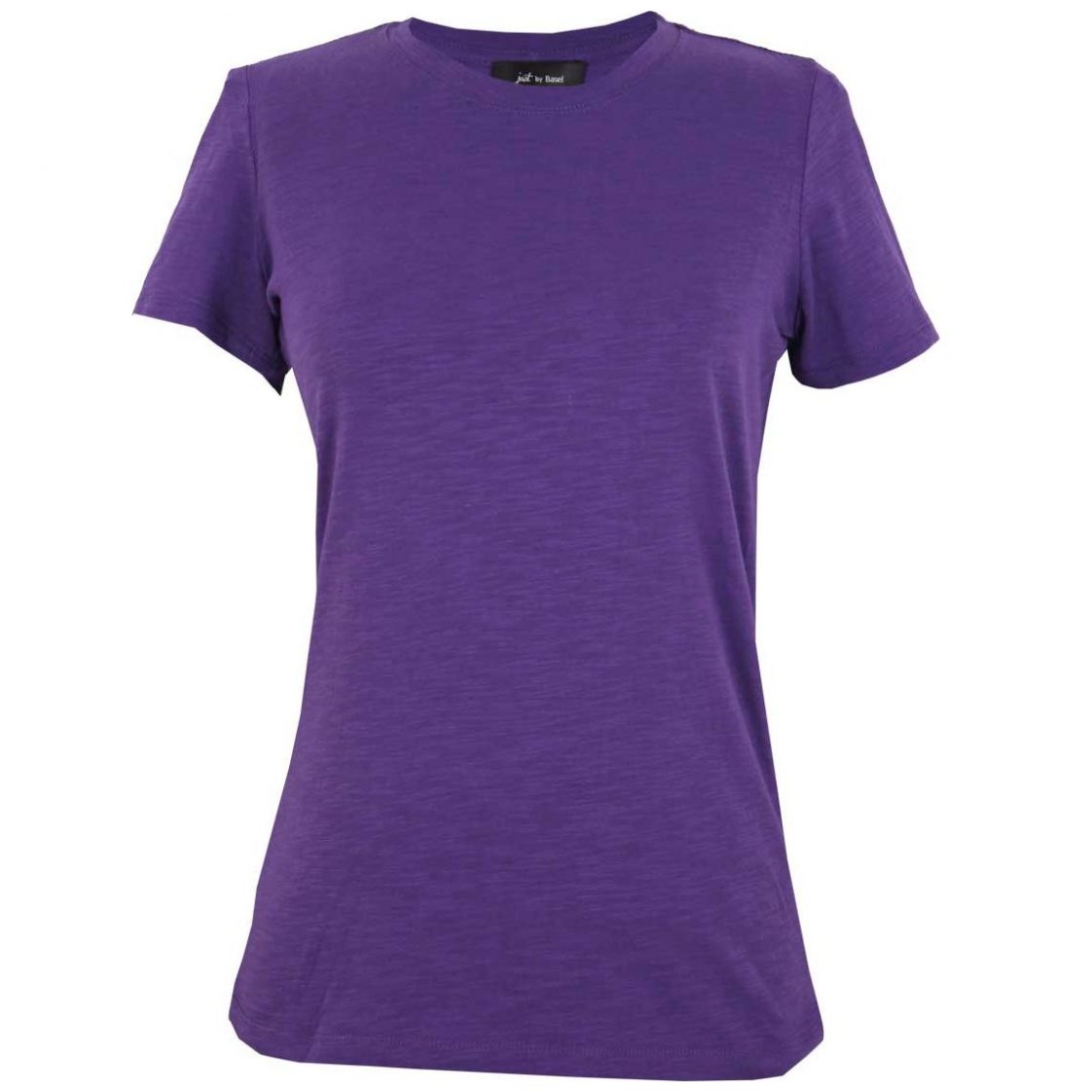 Playera Morada Manga Corta Diseño Liso Just By Basel para Dama
