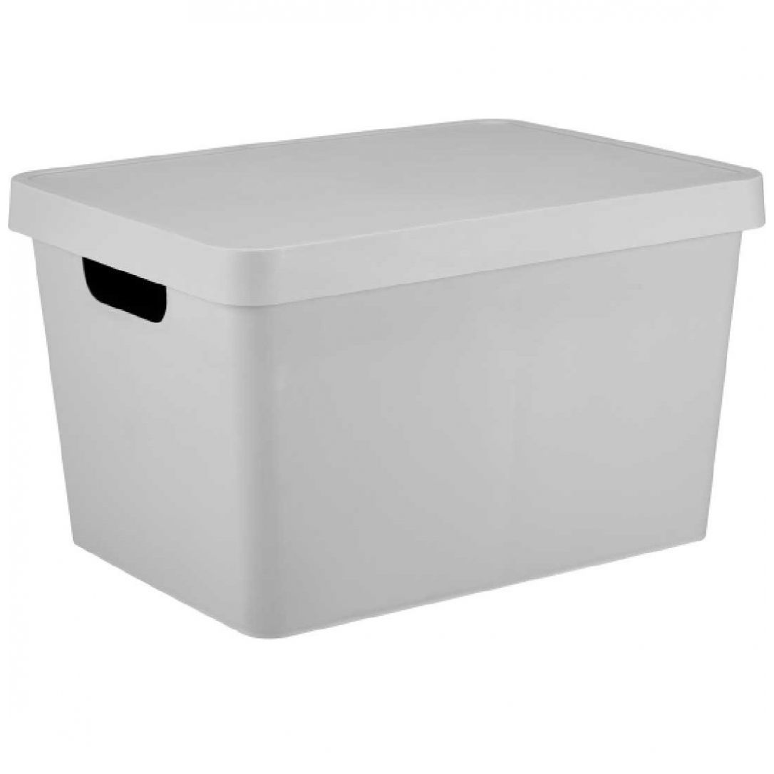 Caja Organizadora Color Gris con Tapa Gondol