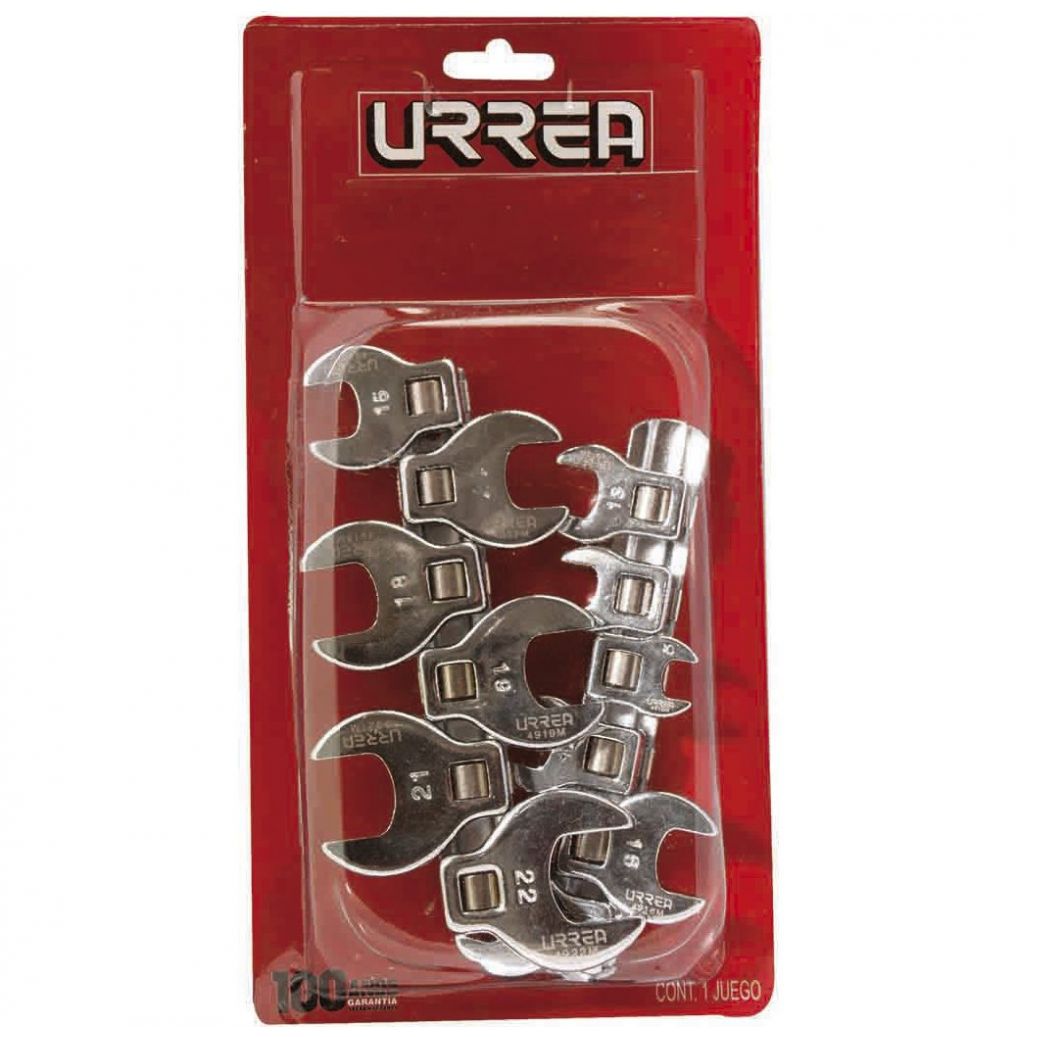 Juego de Llaves Pata de Cuervo 10 Pz 3/8" Urrea