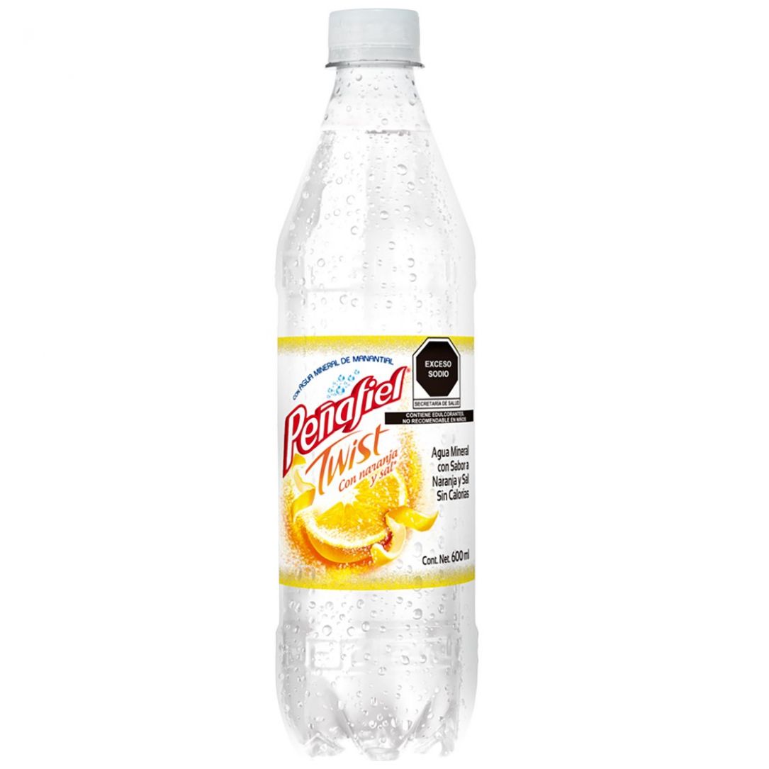 Agua Mineral Peñafiel Twist Naranja 600 Ml