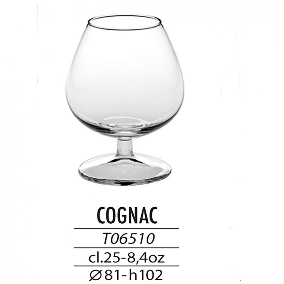 Copa Cognac Vidrio 250Ml Trans Cerve