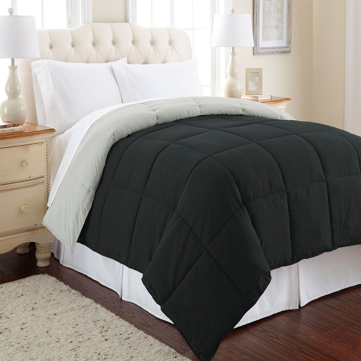 Edredón Negro Combinado Manor Ride - Matrimonial / Queen Size