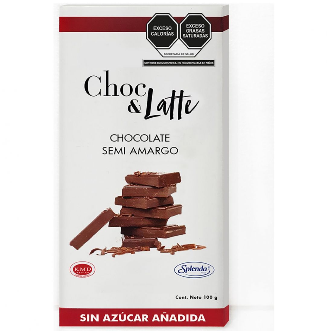 Chocolate Amargo Sin Azucar Linea Blanca Choc & Latte 100 Grs