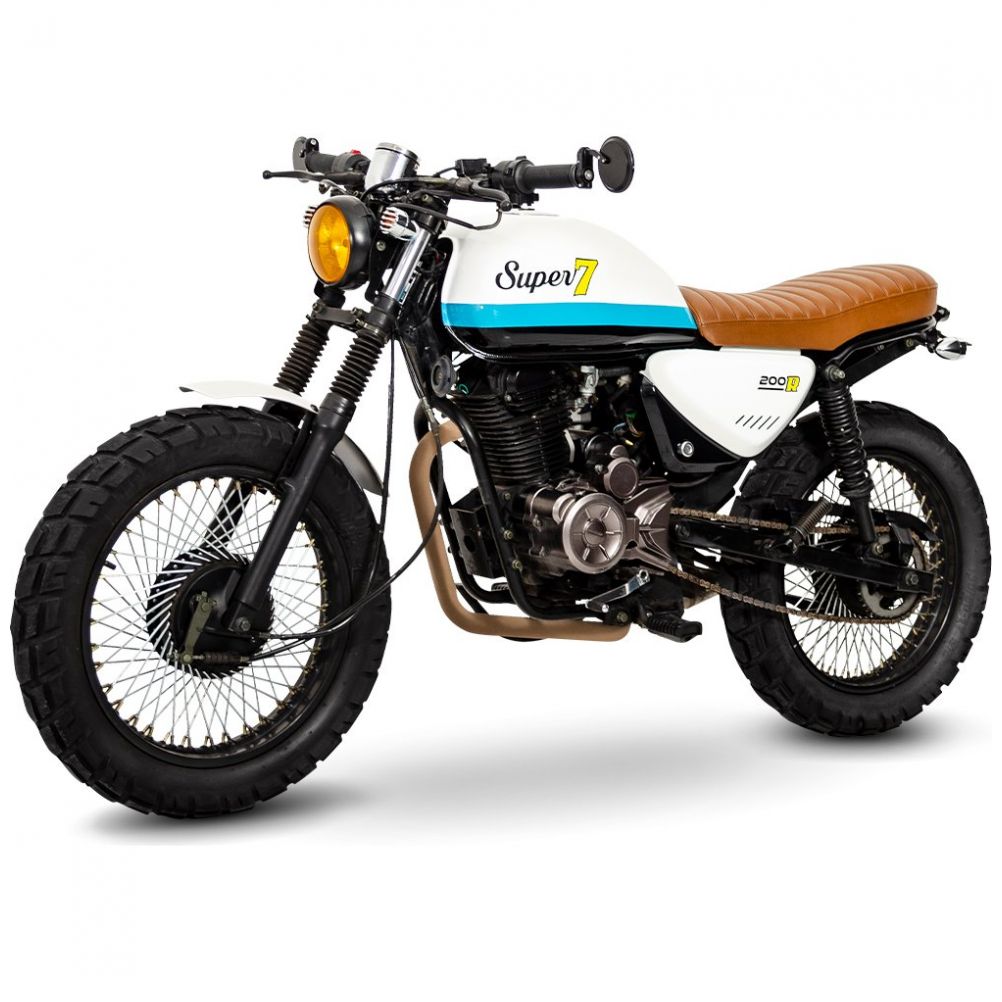 Motocicleta 2022 Super 7 R Lineblanco/azul Mb Motos