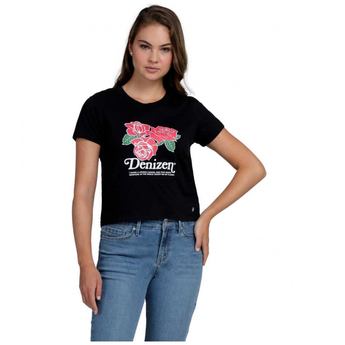 Playera Denizen Crop T Shirt Rose