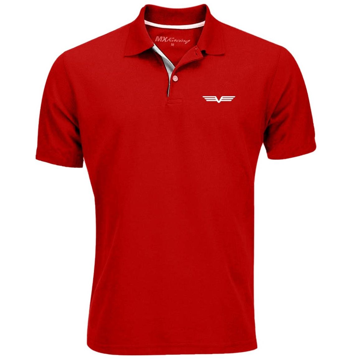 Playera Tipo Polo Rojo Mx Racing para Hombre