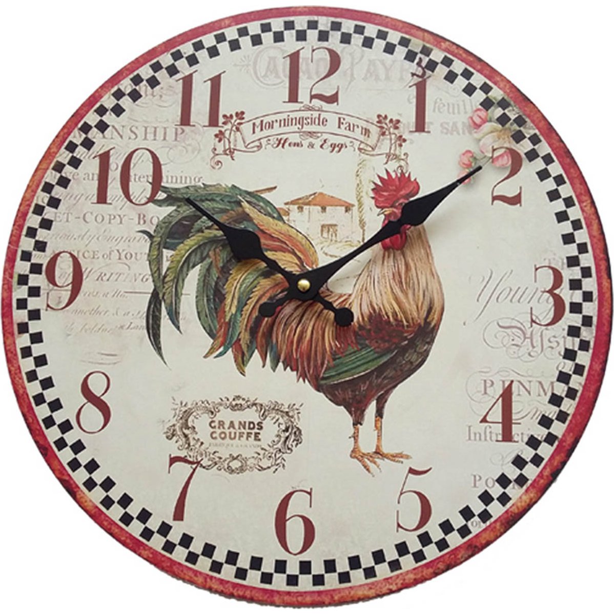 Reloj de Pared 34 Cm con el Diseño Gallo Mideko