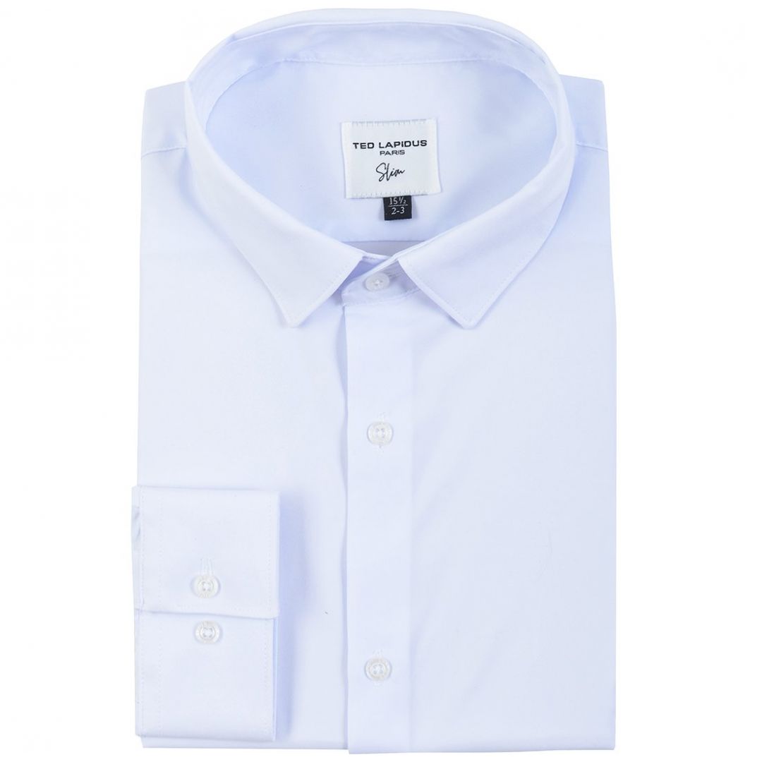 Camisa Lisa Ted Lapidus Slim Fit Tl55800Bl para Hombre