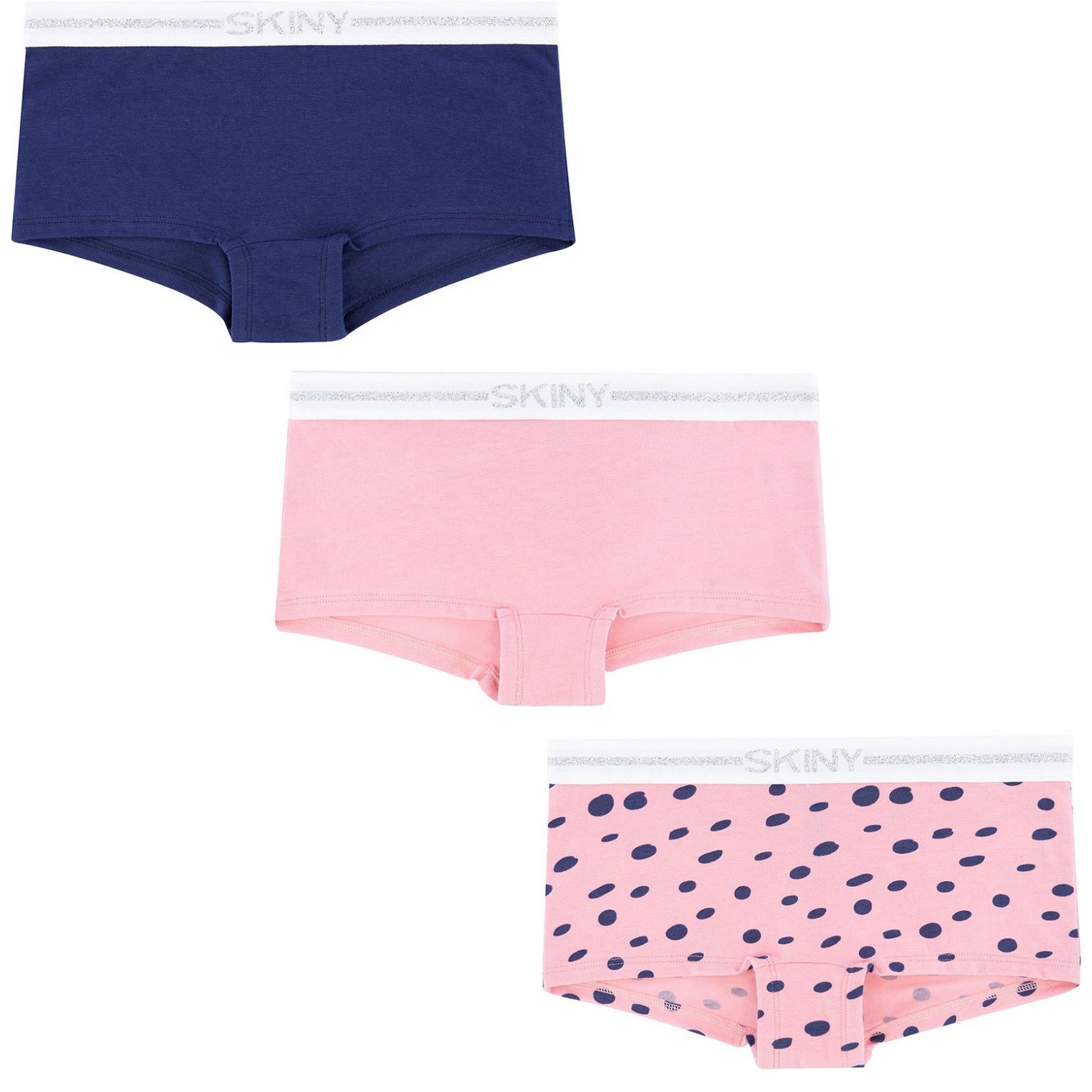 3 Pack de Bóxer Multicolor con Estampado Skiny 74258 para Niña