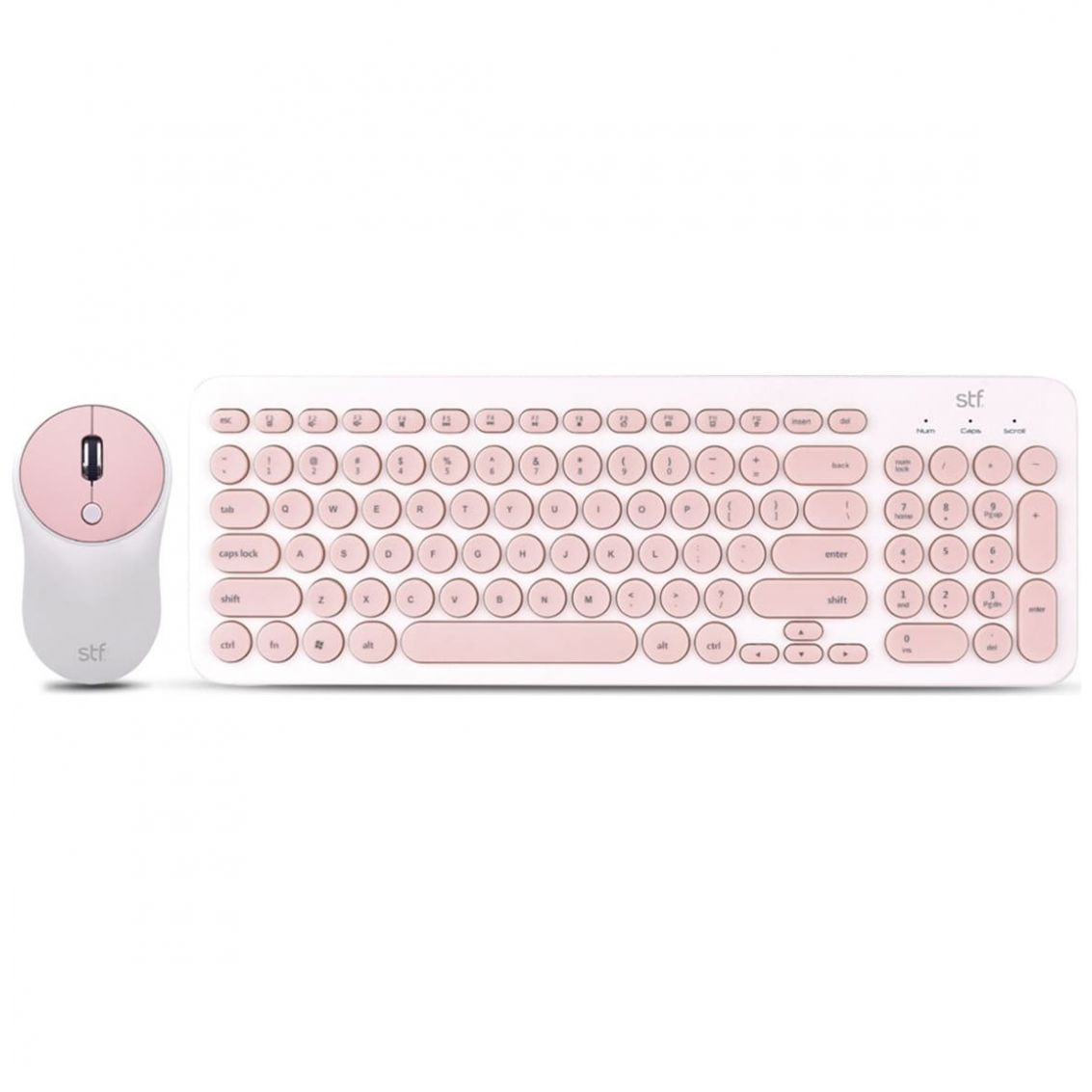 Combo Teclado y Mouse Rosa Stf Inalámbrico 2 en 1