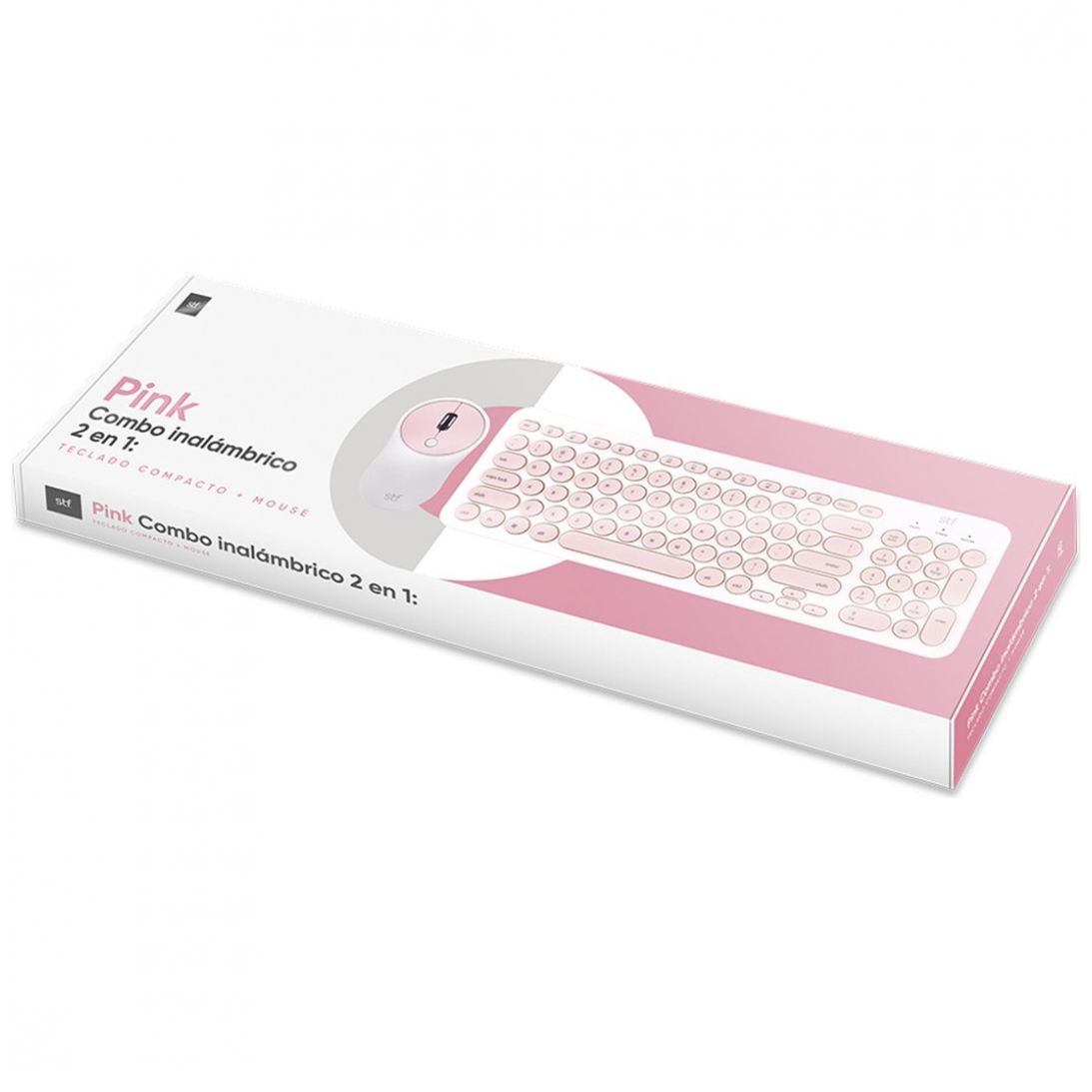Combo Teclado y Mouse Rosa Stf Inalámbrico 2 en 1