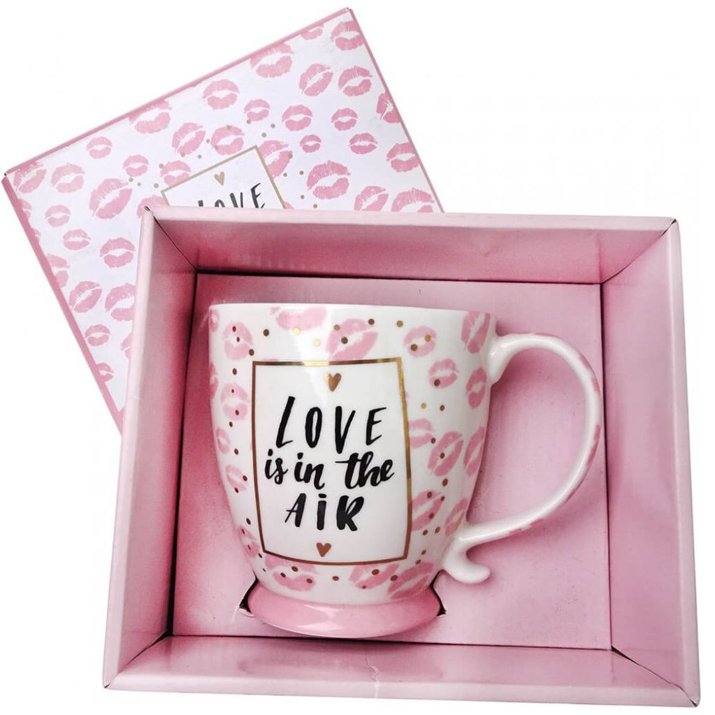 Taza Frases Amor Beso Raya 170Ml Nbc Rosa