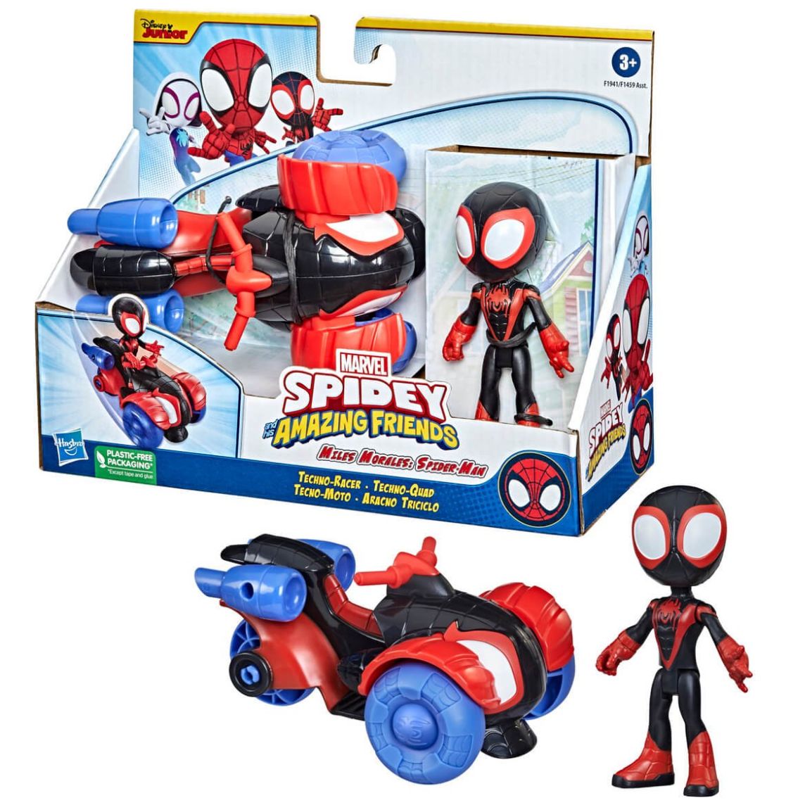 Figura Spidey And His Amazing Friends Miles Techno Racer