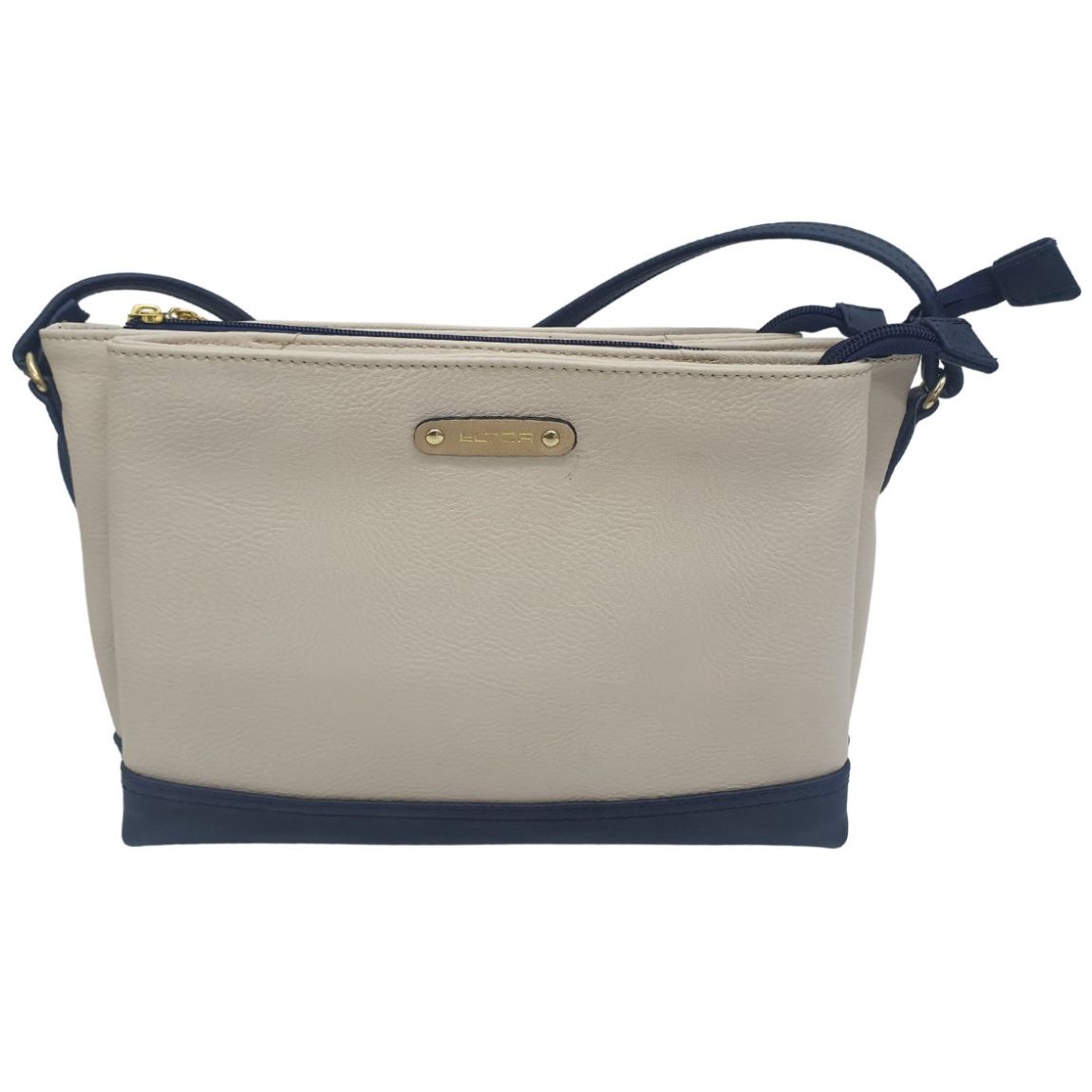 Bolso Crossbody 2155 Hueso con Azul Eltor