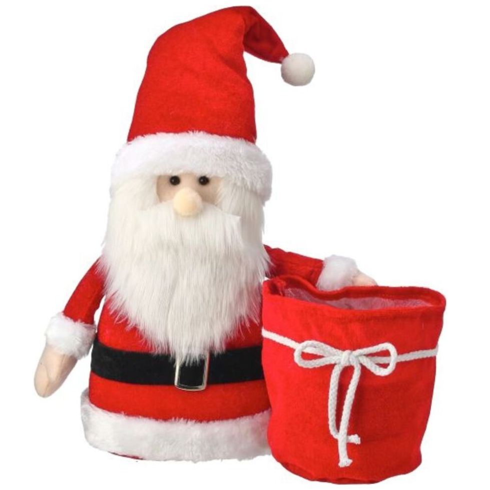 Santa con Canasto Rojo 45 Cm