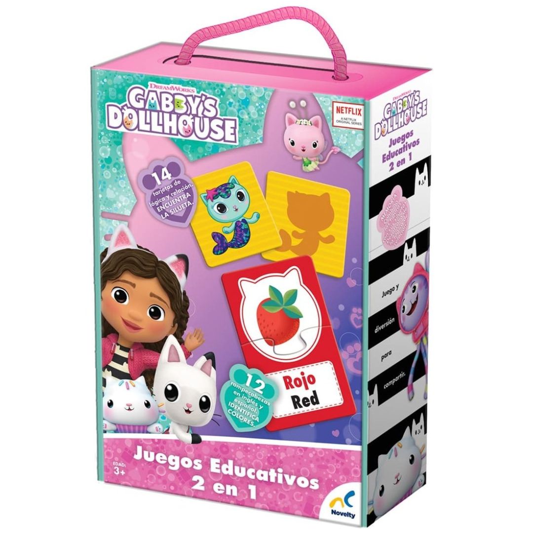 Set de Juegos Educativos 2 en 1 Gabbys Dollhouse Novelty