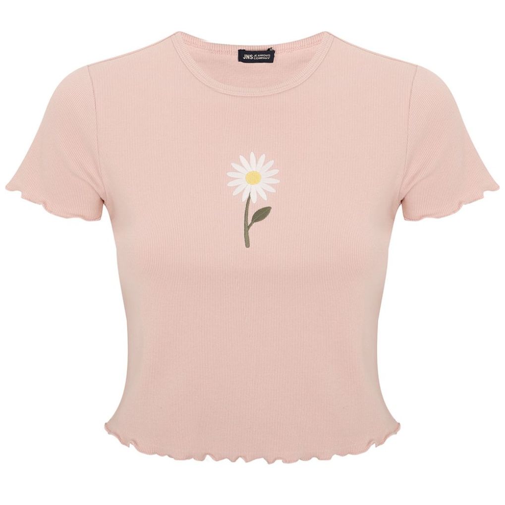Playera Manga Corta con Bordado Jeanious
