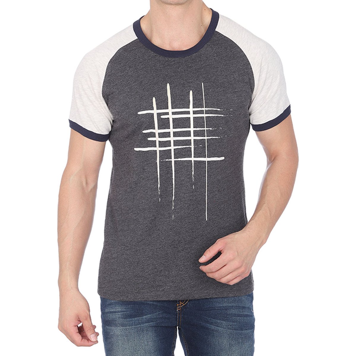 Playera Casual Corte Recto Silver Plate para Hombre