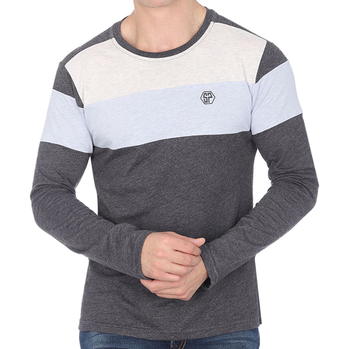 Playera Casual Corte Recto Silver Plate para Hombre