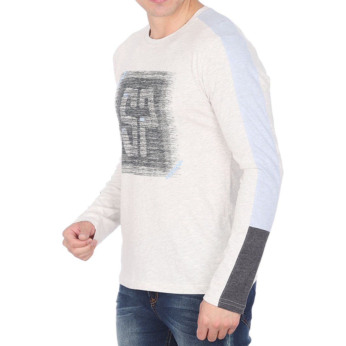 Playera Casual Corte Recto Silver Plate para Hombre