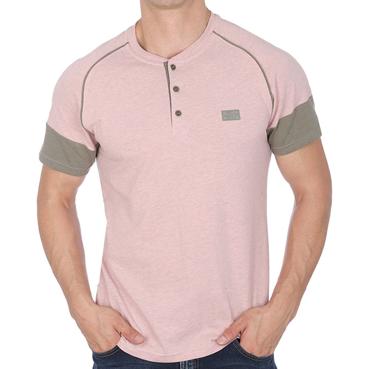 Playera Casual Corte Recto Silver Plate para Hombre