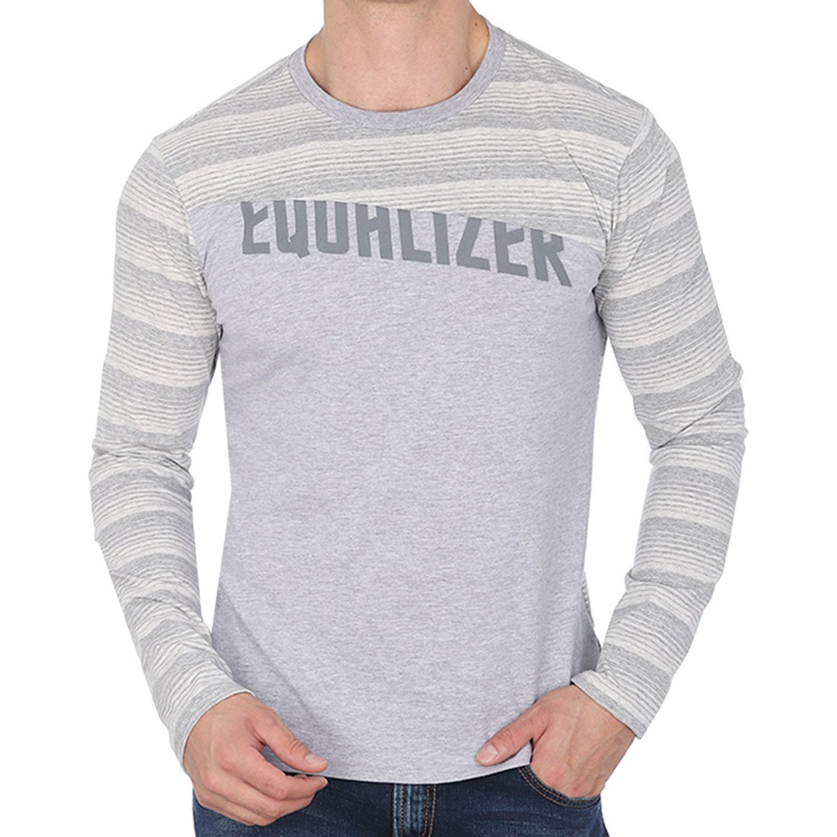 Playera Casual Corte Recto Silver Plate para Hombre