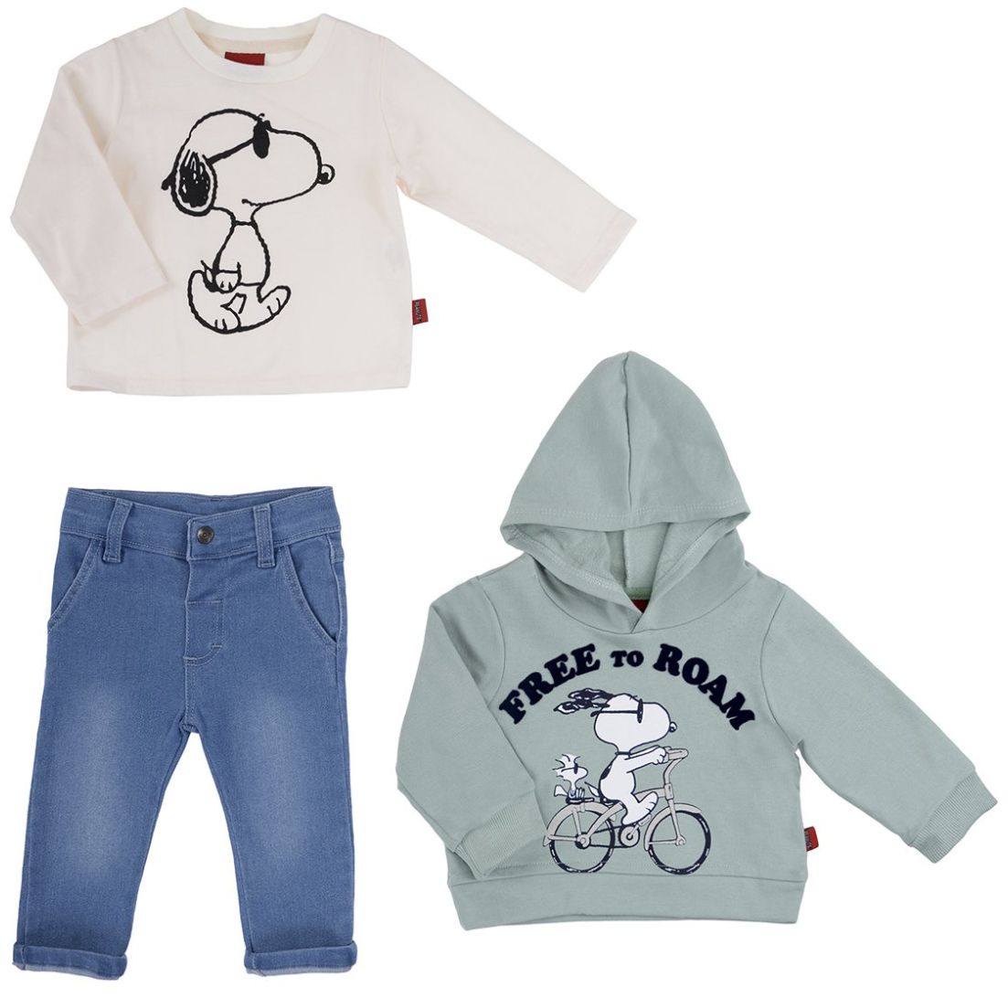 Conjunto 3 Piezas Estampado Snoopy para Bebé