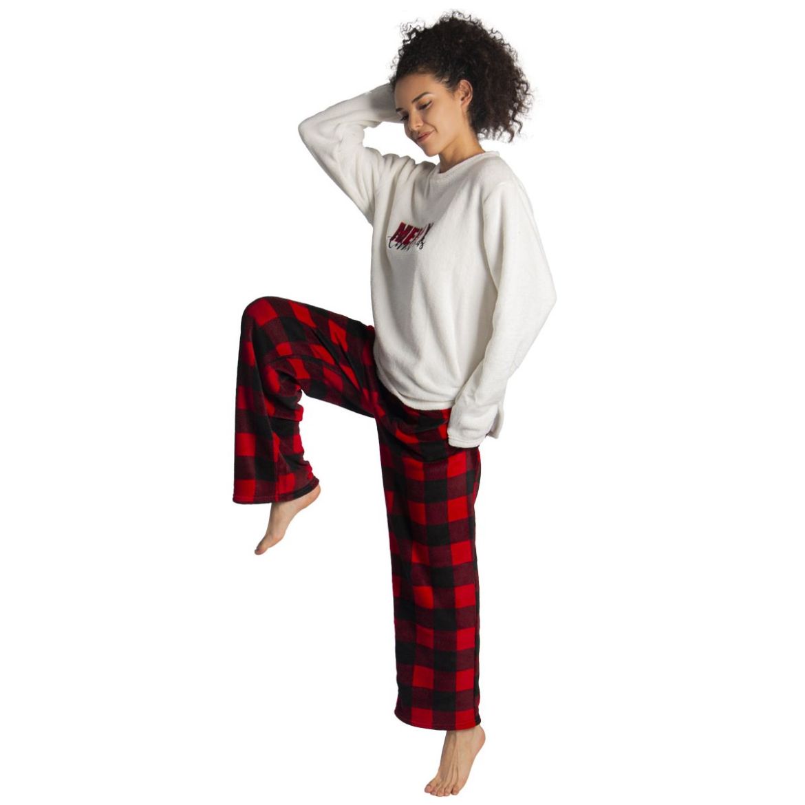 Pijama Playera Manga Larga-Pantalón Rudolph