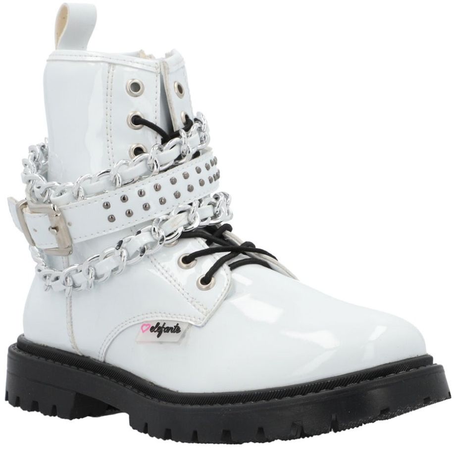 Bota Rocker Charol 22-25 Blanco Elefante para Niña