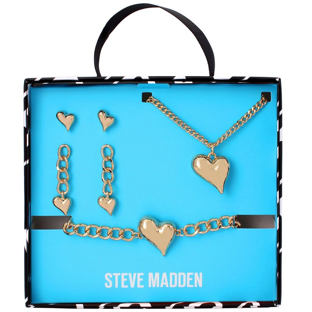 Box Set Marca Steve Madden Color Dorado Acabado Pulido