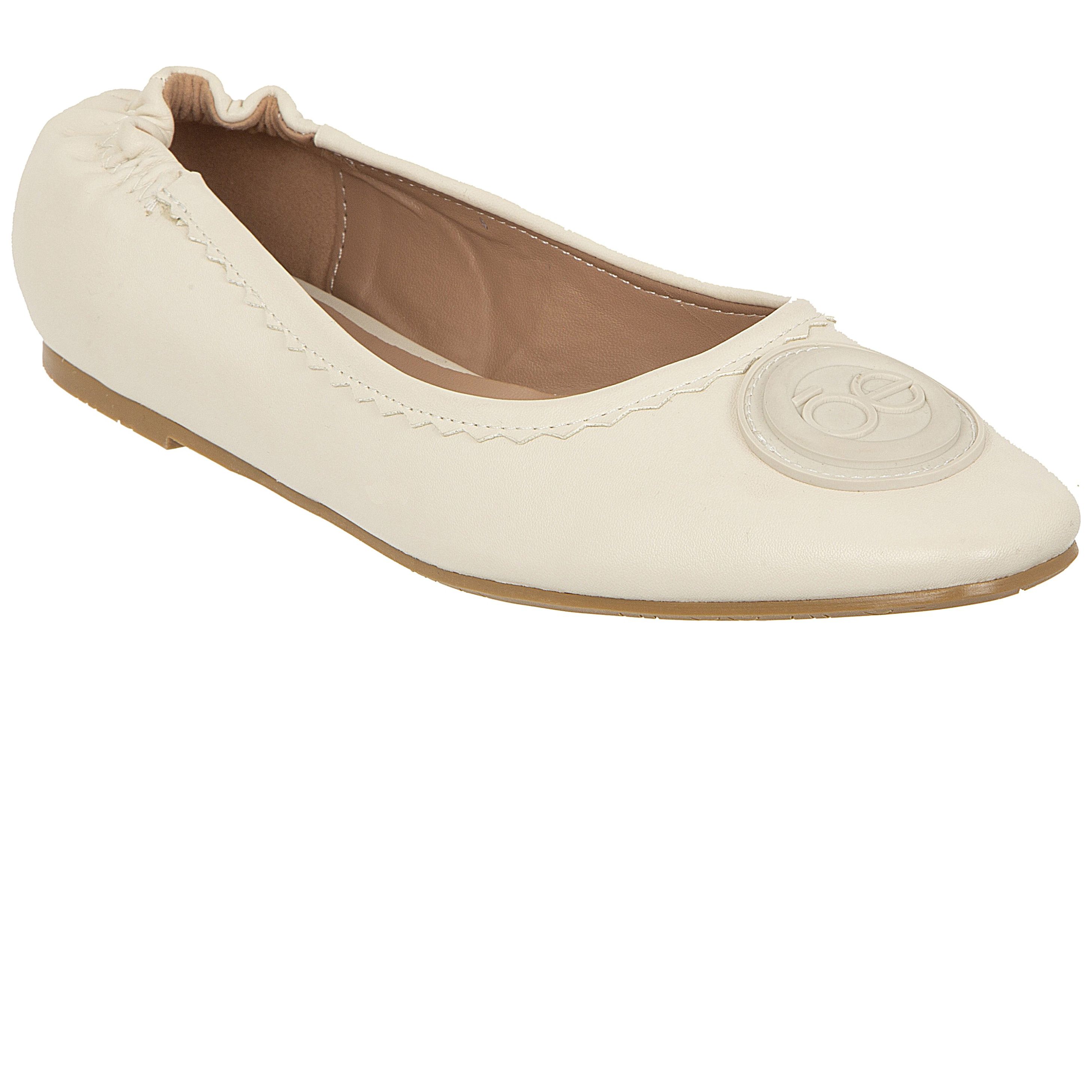 Balerina con Elástico Trasero Lisa Beige Cloe para Mujer