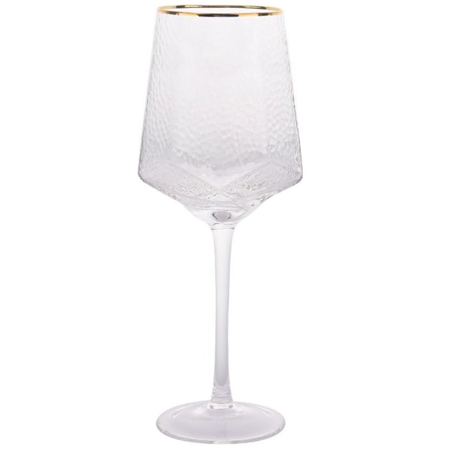 Copa Goblet Crackle Rim Gold Vintage Home