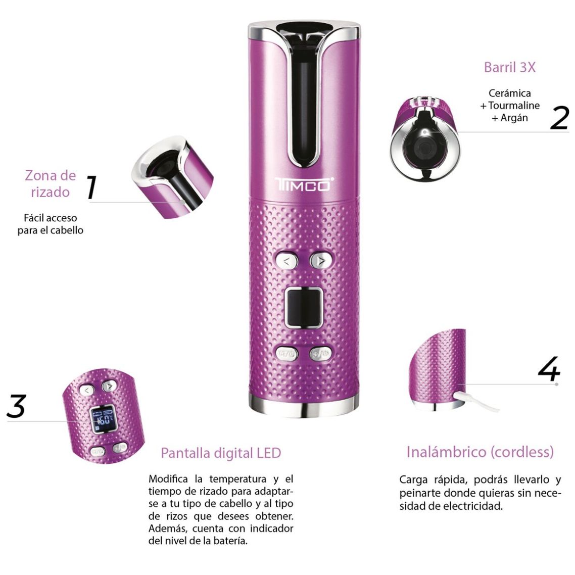 Tenaza Rizadora Automatica Luxury Tdl282