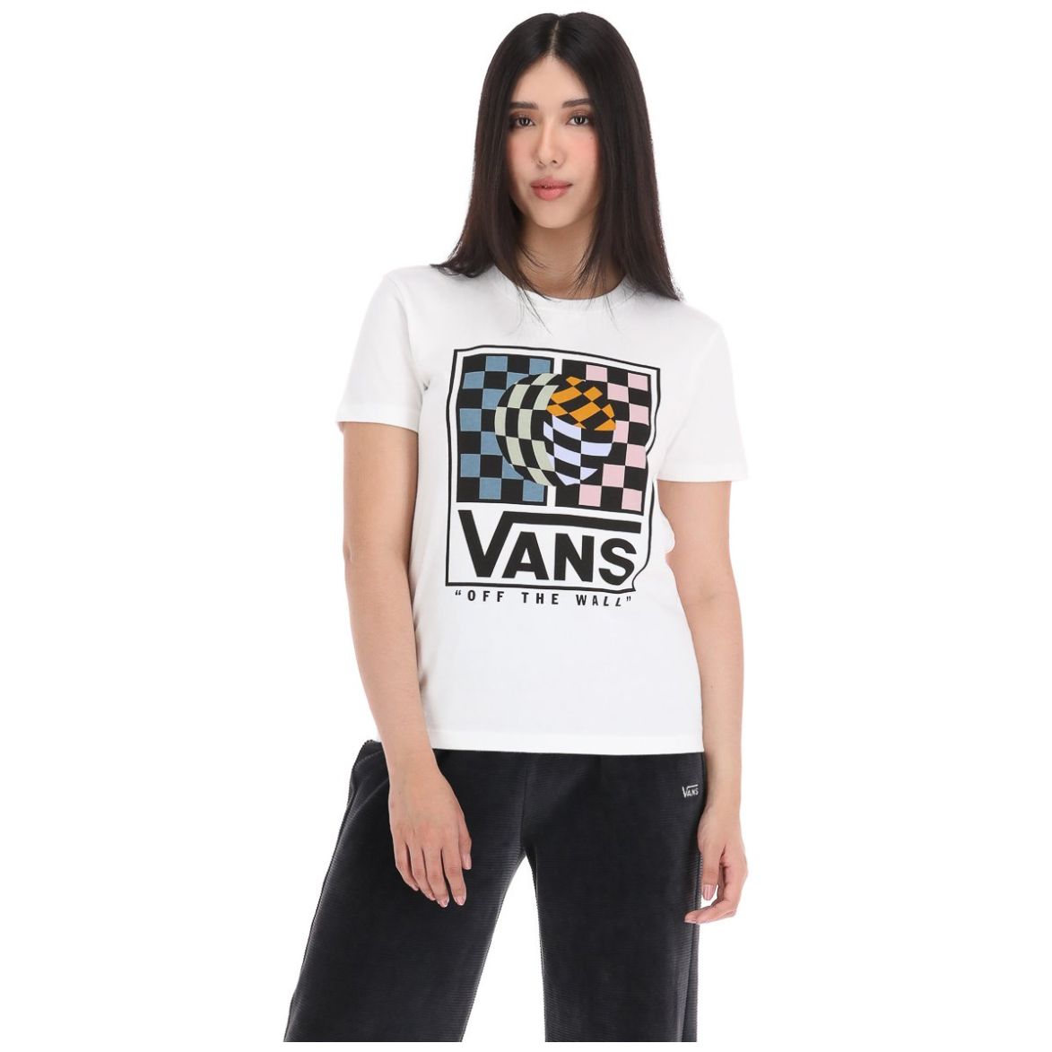 Playera Manga Corta Vans Vn0A7Yw8Wht para Mujer