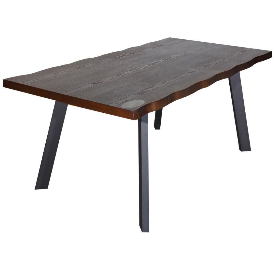 Home Nature Mesa Rectangular de Madera Viena con Patas de Metal 76*180 ...