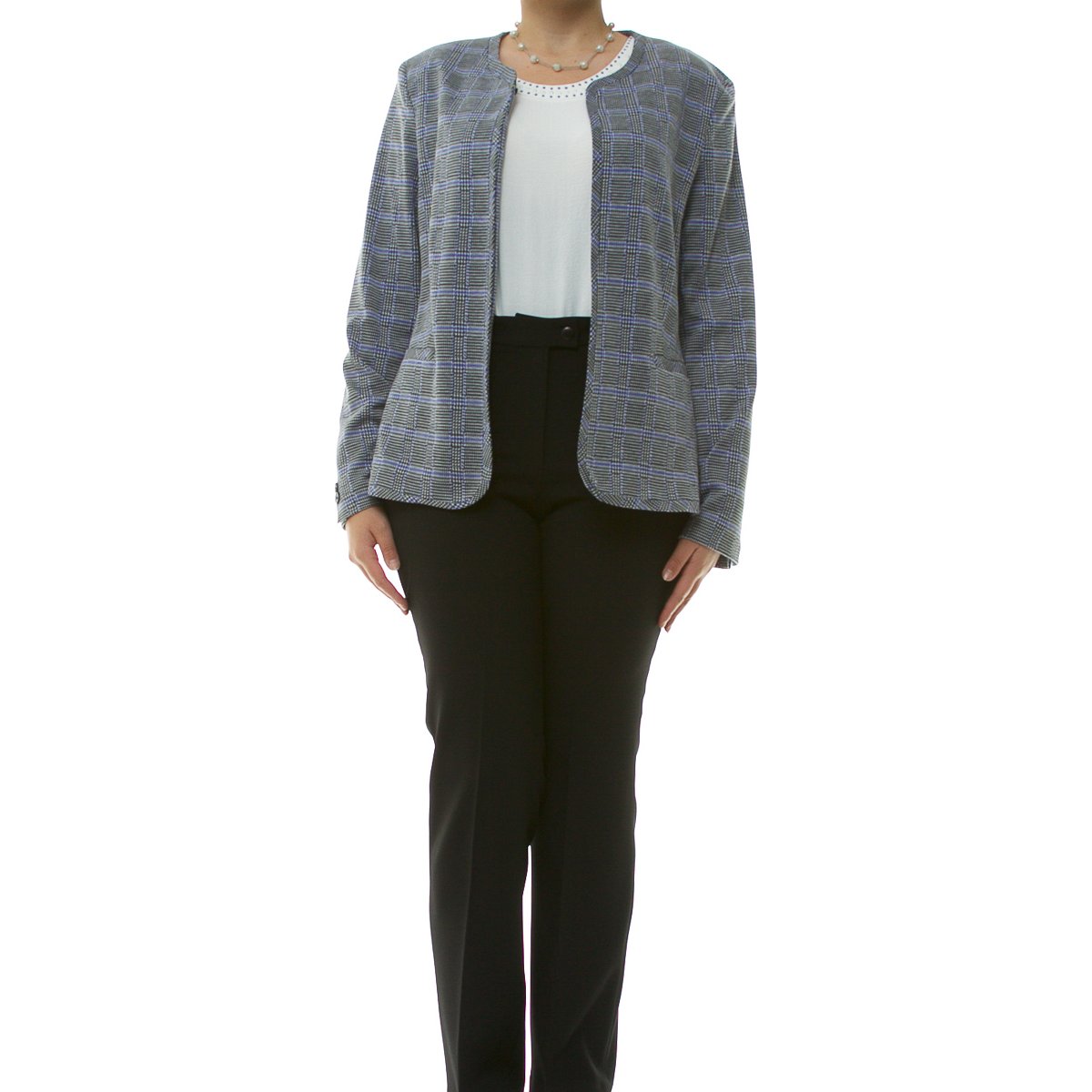 Conjunto de 3 Piezas Saco Combinado Pantalón Liso para Dama Diva