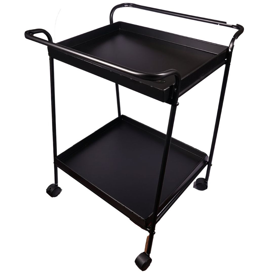 Home Nature Mesa Auxiliar con Ruedas Dos Niveles con Charolas ...