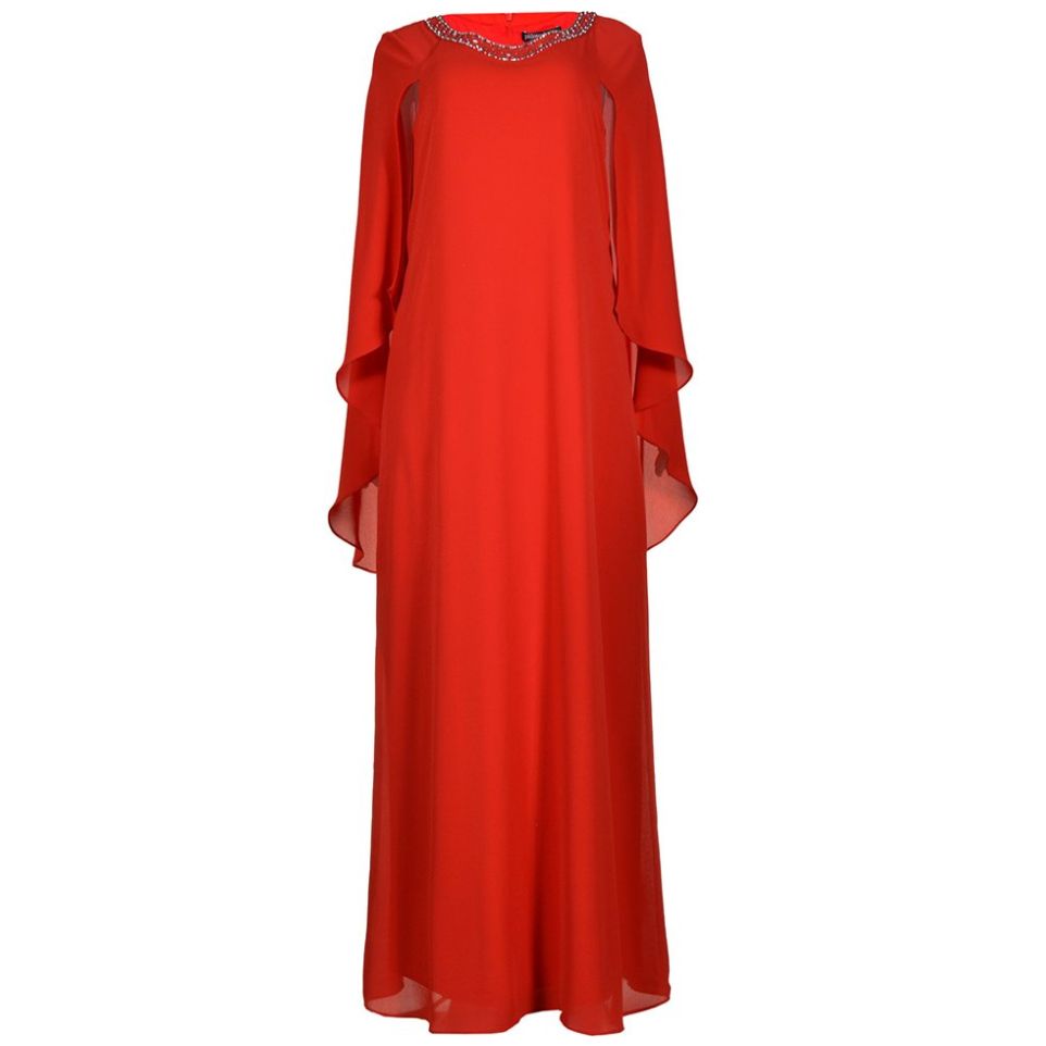 Vestido Largo Escote Redondo con Aplicación de Chelsea Philosophy Jr Nights