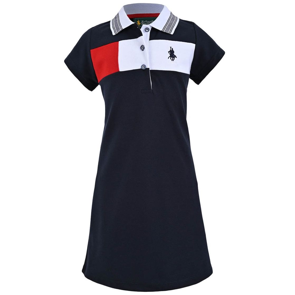 Vestido con Bloques Fontales Polo