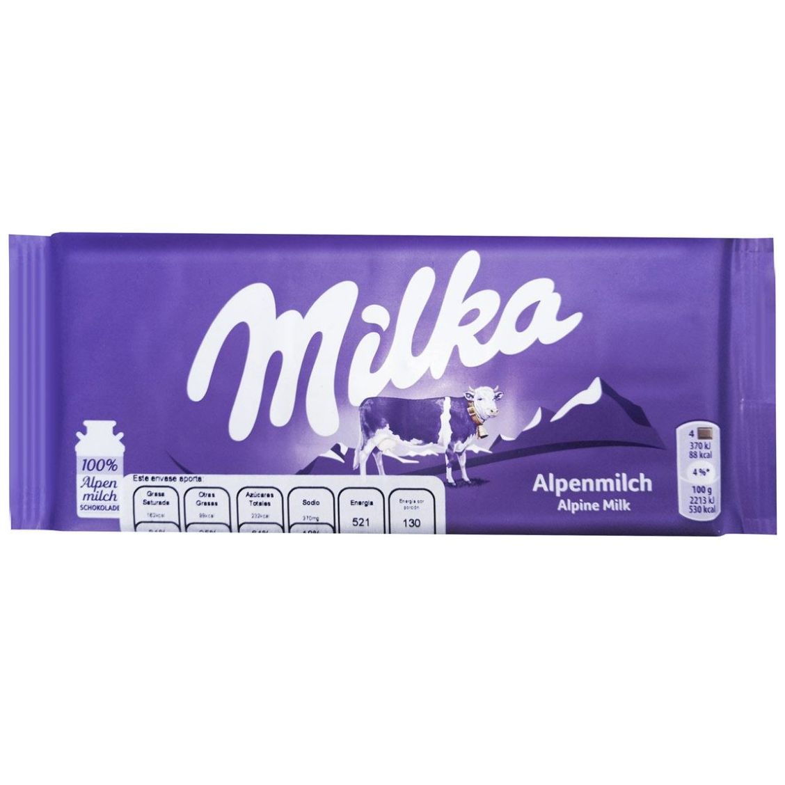 Chocolate Milka Alpenmilch 100Grs